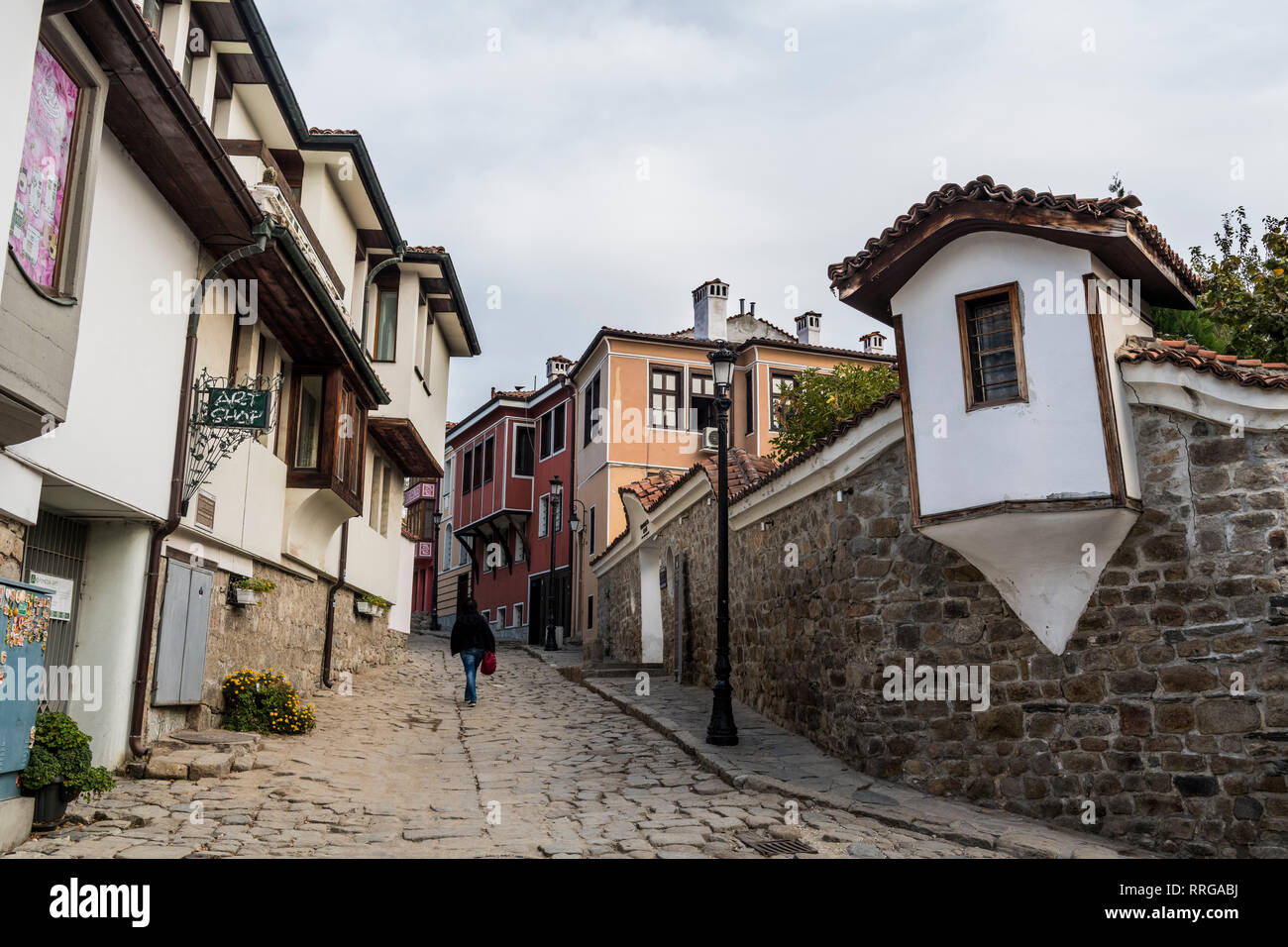 Cobbled streets in the old Town, Plovdiv, Bulgaria, Europe Stock Photo ...