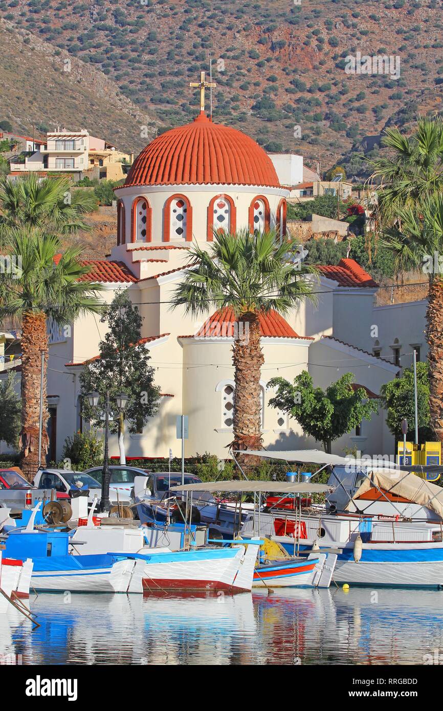 Elounda, Crete Island, Greek Islands, Greece, Europe Stock Photo - Alamy