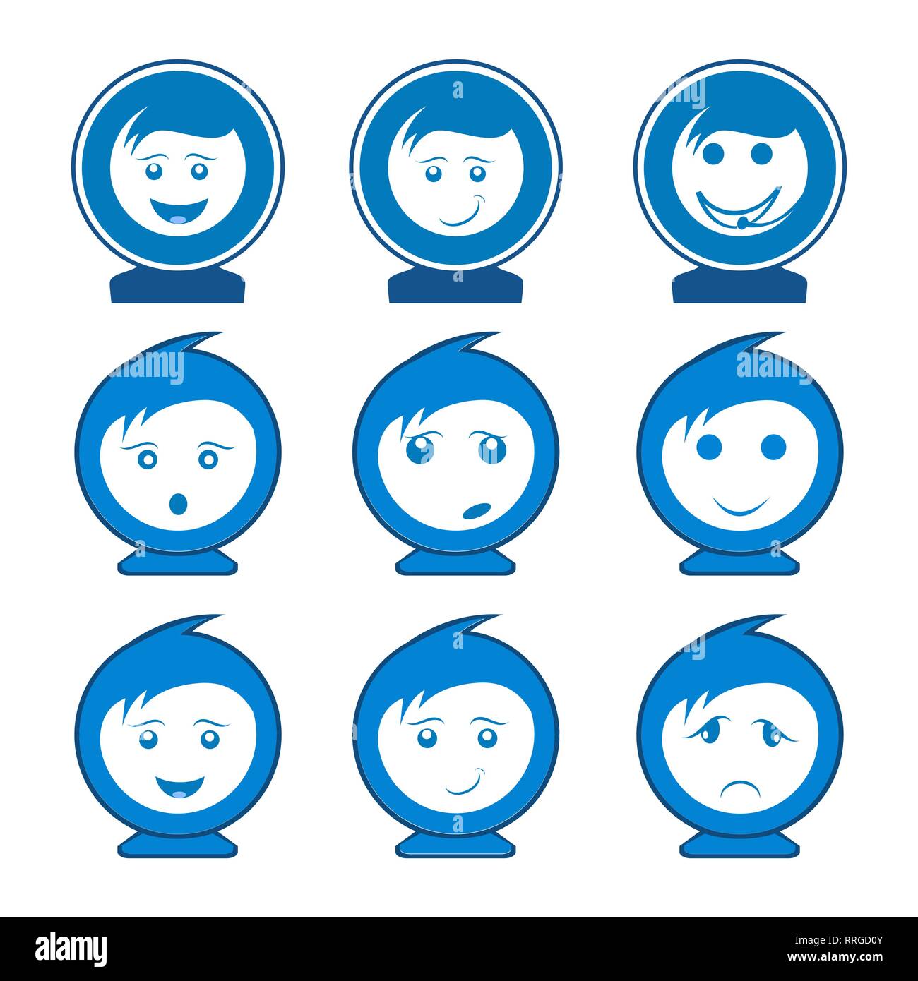 Round smile logo hi-res stock photography and images - Alamy