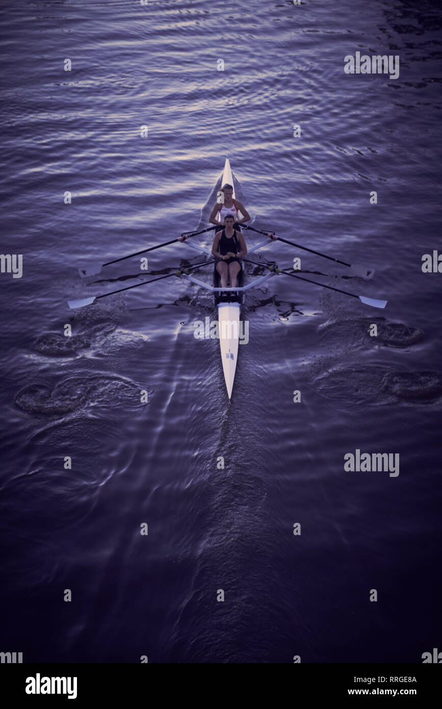 Rowing boat from above hi-res stock photography and images - Alamy