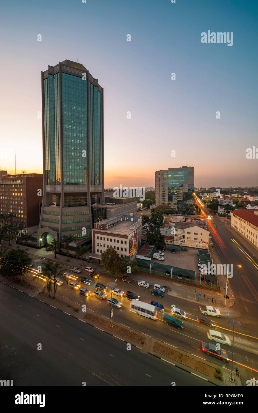 Evening lights in Zimbabwe's capital city Harare Stock Photo - Alamy