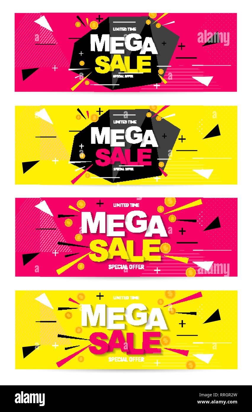 Mega sale poster vector hi-res stock photography and images - Alamy
