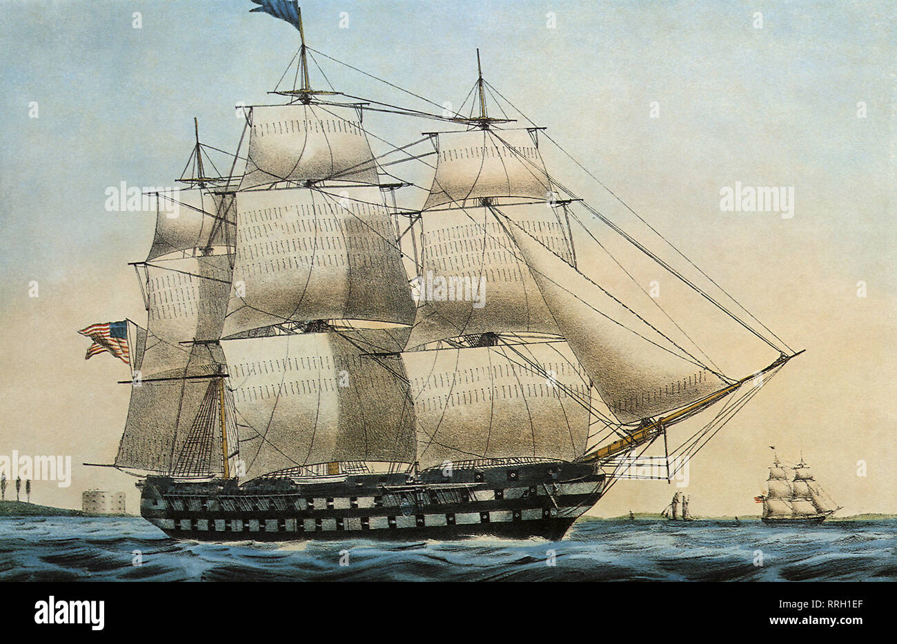 U.S. Ship of the Line Ohio, 104 Guns Stock Photo - Alamy