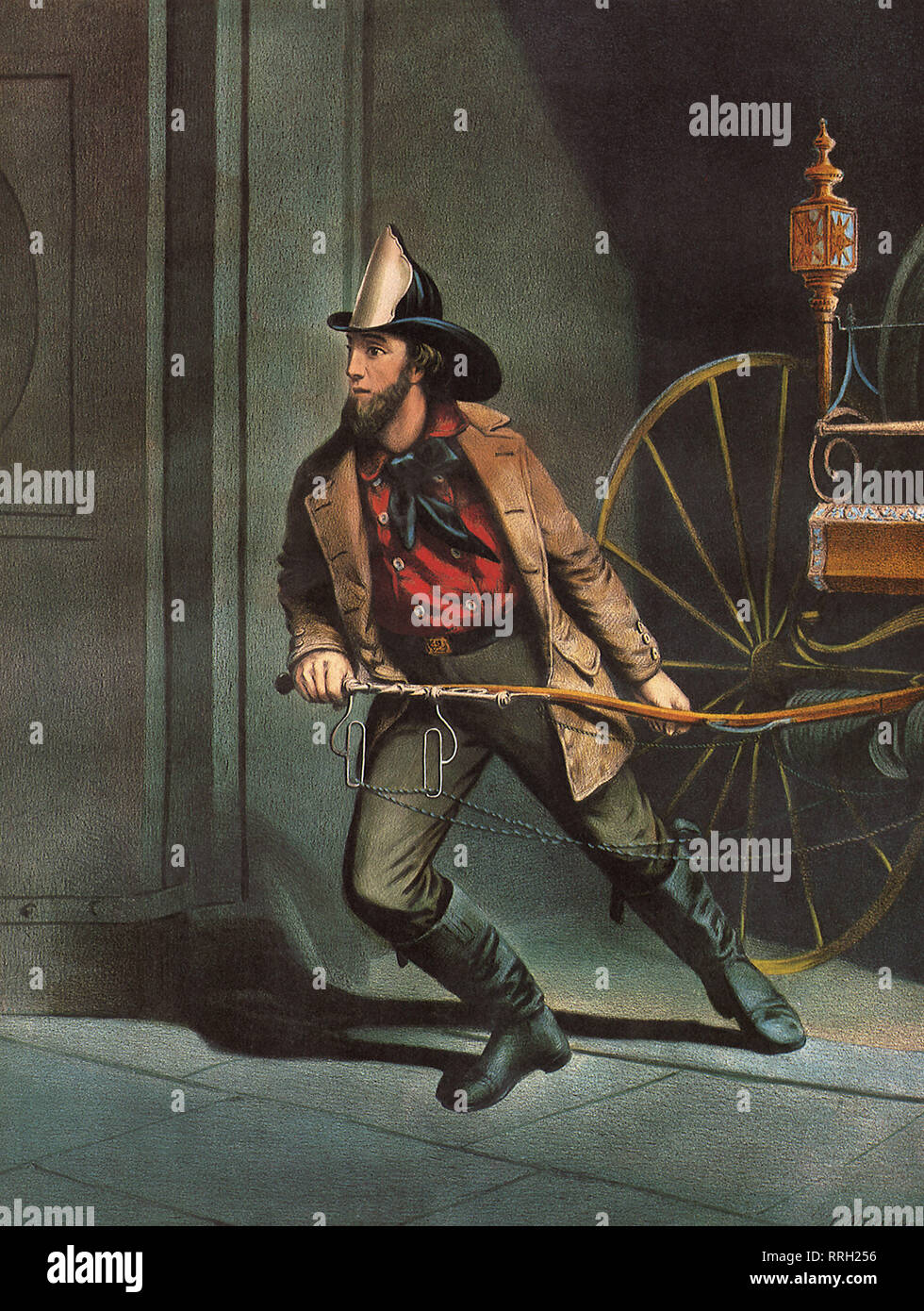 The American Fireman, Always Ready Stock Photo - Alamy