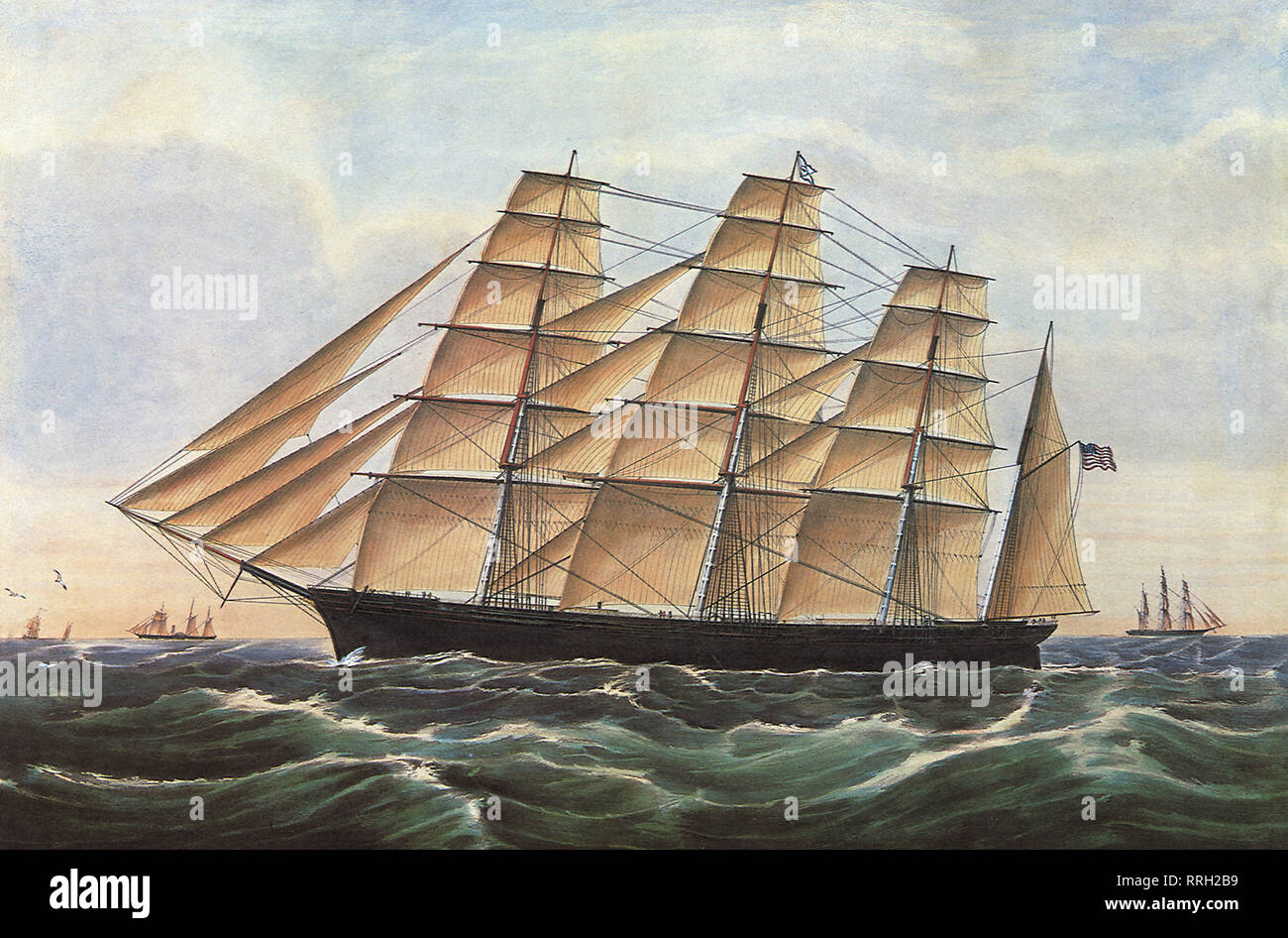 Clipper Ship 'Great Republic' Stock Photo - Alamy