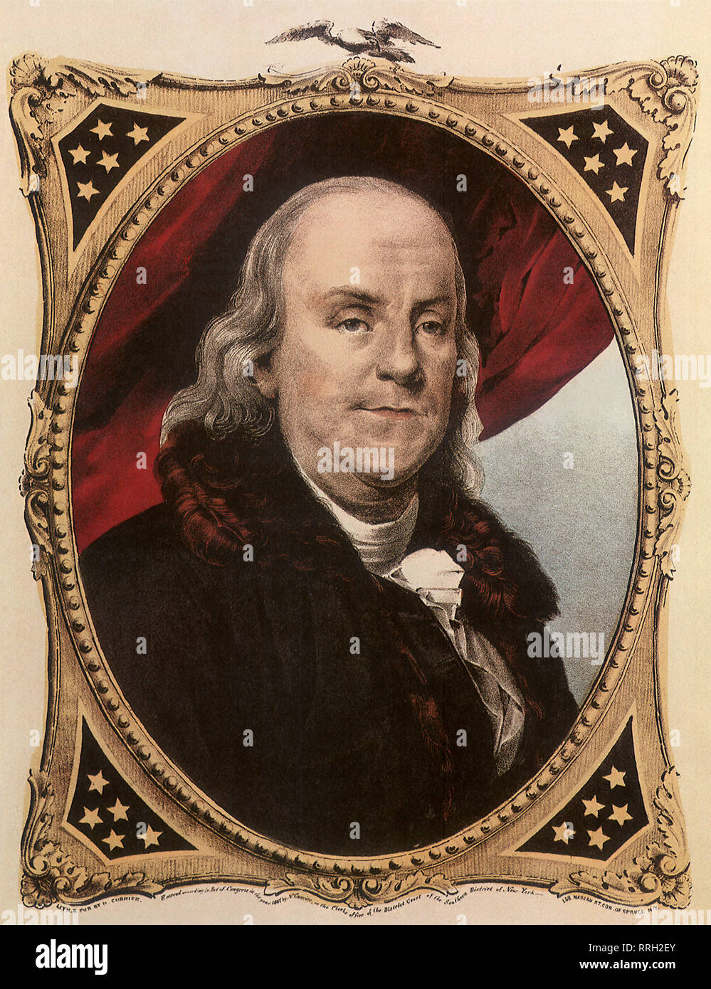 Benjamin Franklin, the Statesman and Philosopher 1847 Stock Photo - Alamy