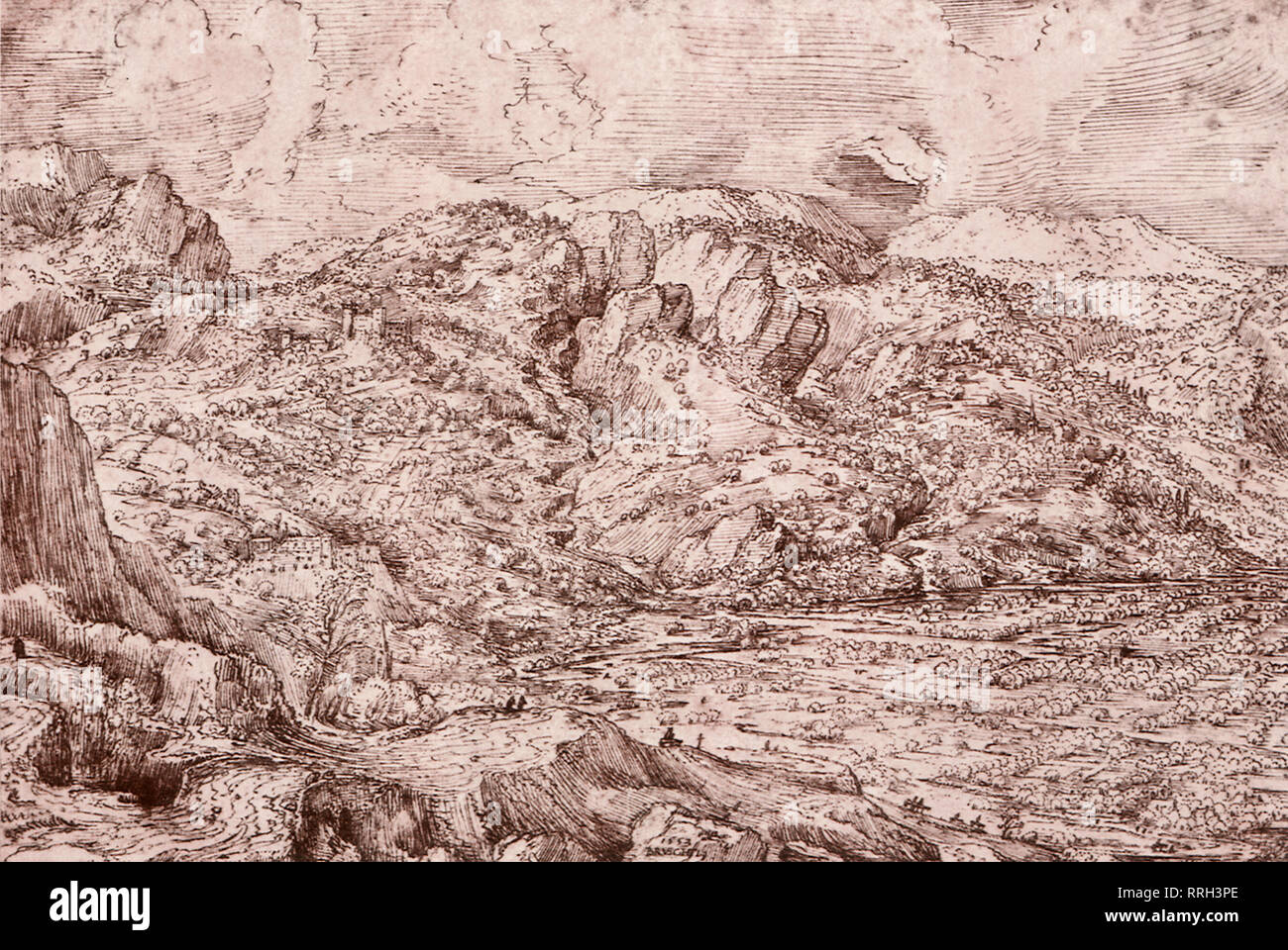 Landscape drawings hi-res stock photography and images - Alamy