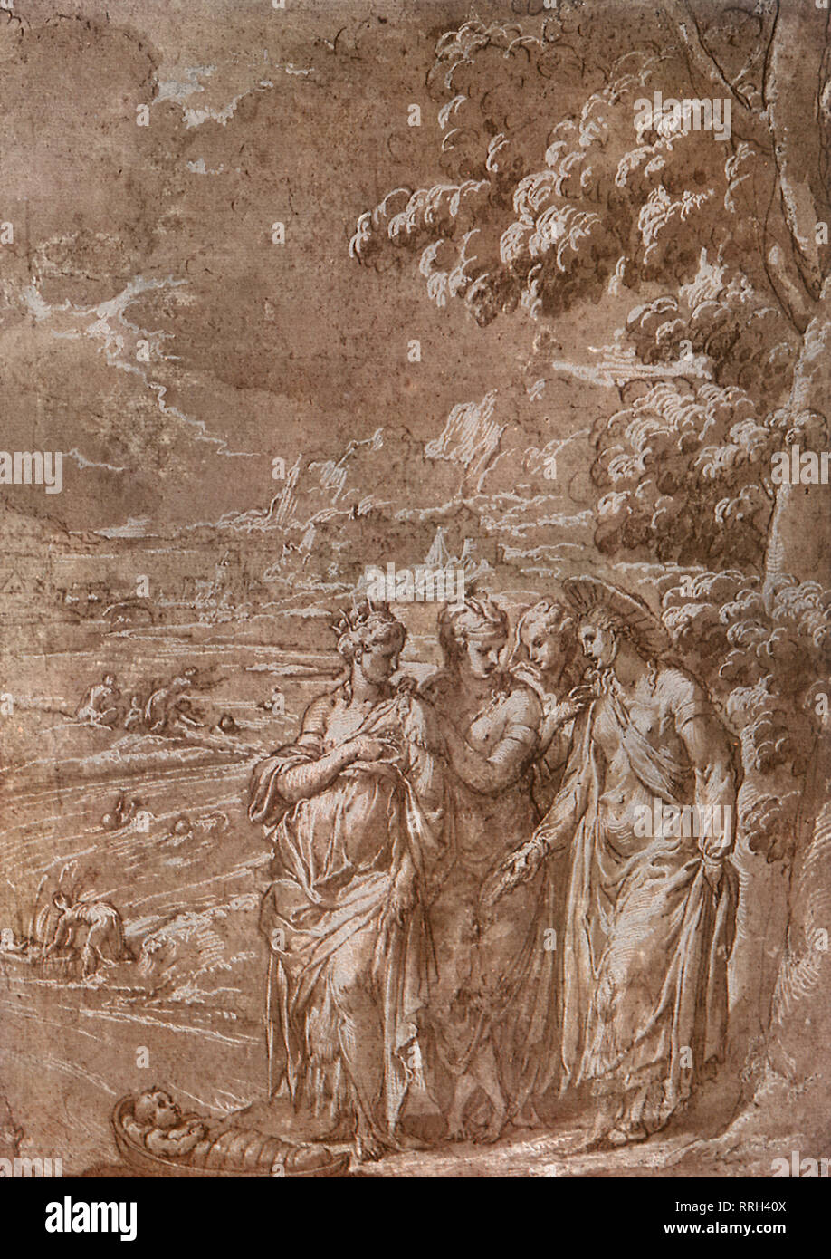 The Finding of Moses Stock Photo - Alamy