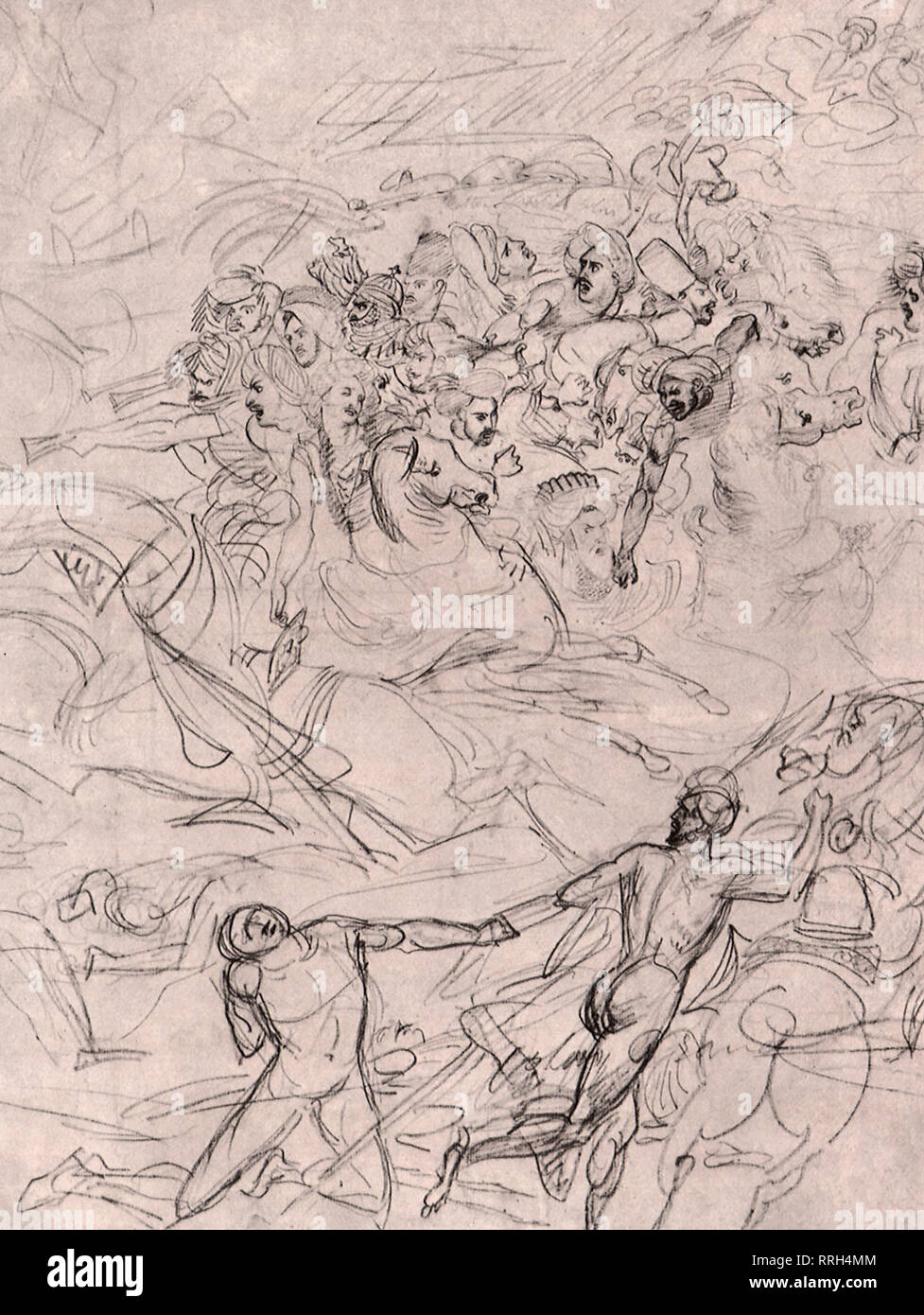 A Battle: the Turks Fleeing 1810 Stock Photo - Alamy