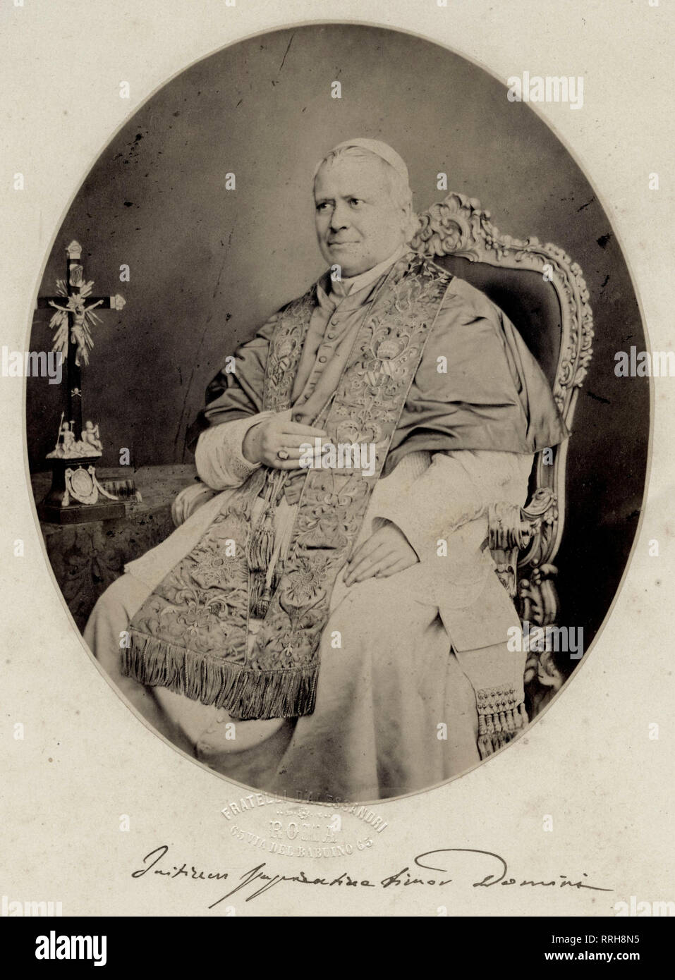 Pope Pius IX, ca 1865, by Fratelli D'Alessandri Stock Photo - Alamy