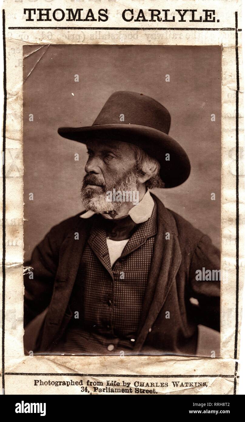 Thomas Carlyle, ca 1870, by Charles Watkins Stock Photo - Alamy