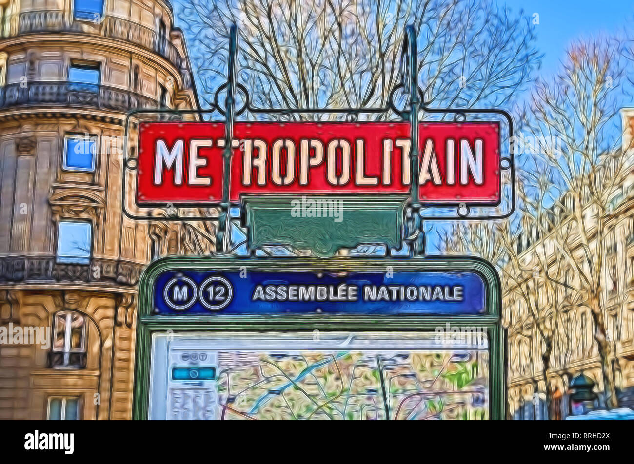 Metropolitan underground drawing hi-res stock photography and images ...