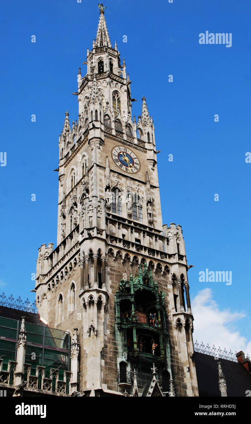 The tower of Munich town hall, Bavaria, Germany Stock Photo - Alamy
