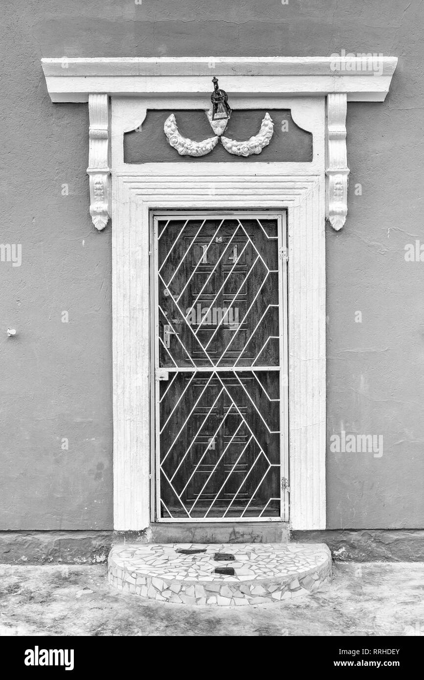 South africa old entrance gate Black and White Stock Photos & Images ...