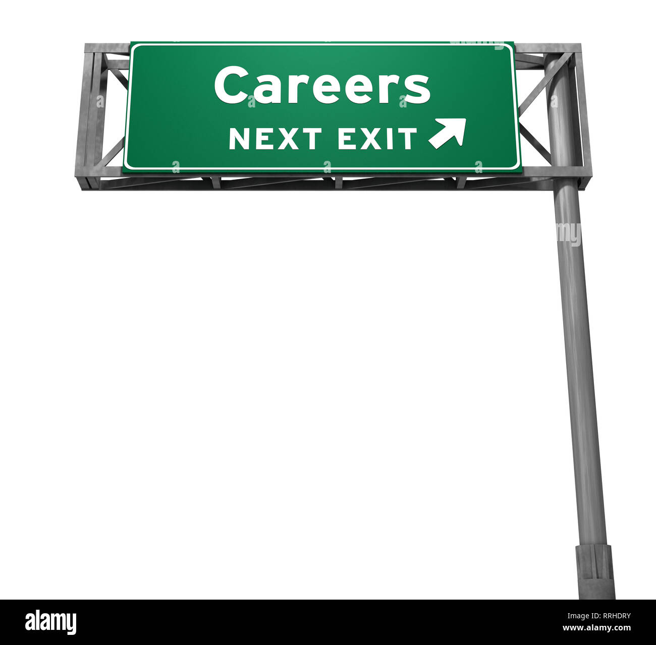 Careers Freeway Exit Sign. 3D illustration isolated on white background ...