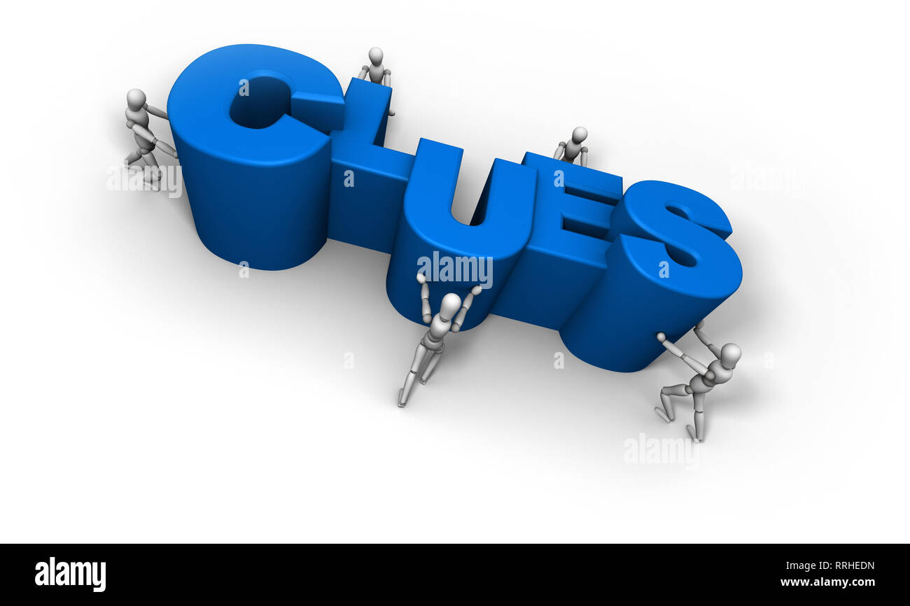 Team of People Pushing Together CLUES Stock Photo - Alamy