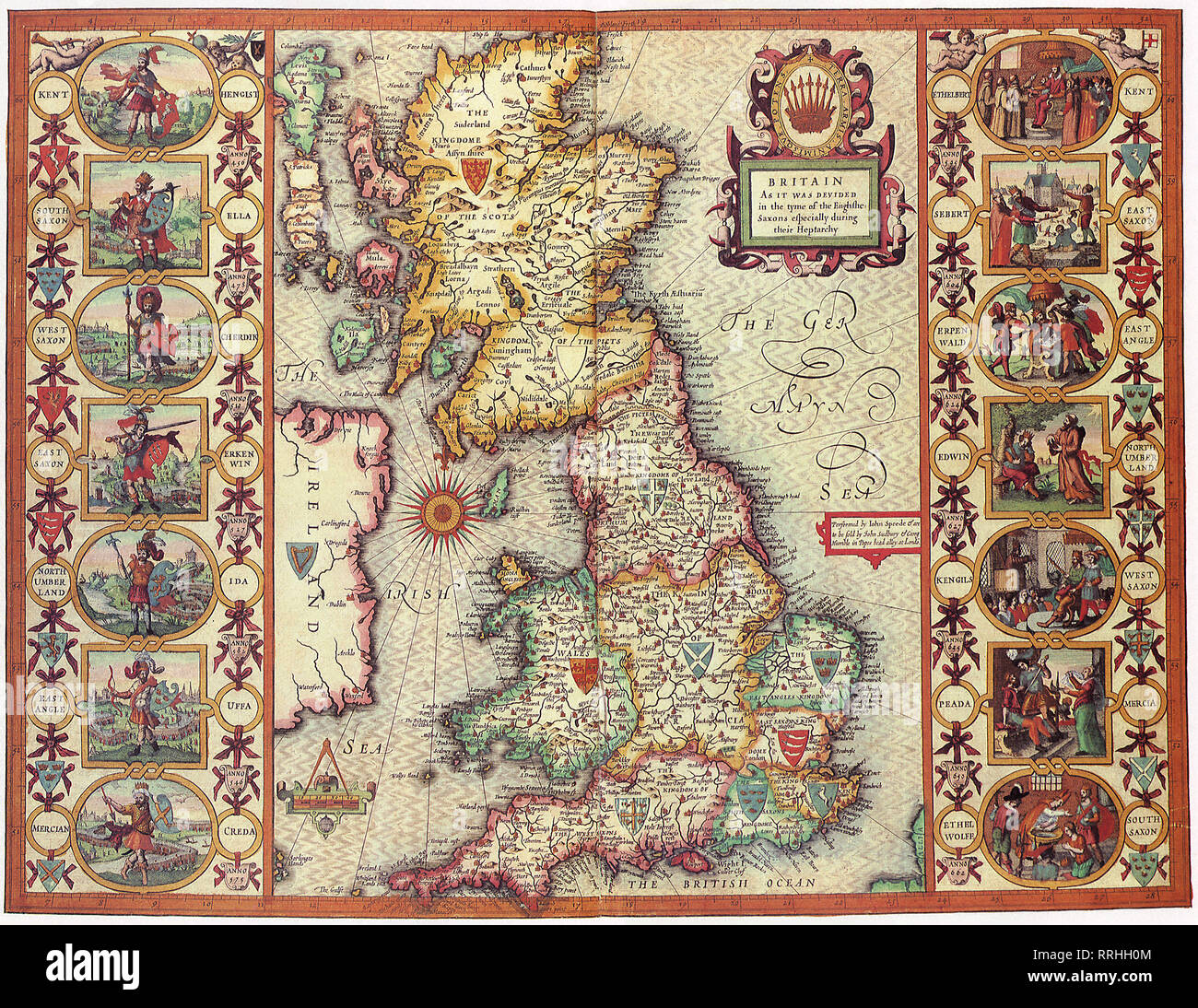Map of England 1612 Stock Photo - Alamy