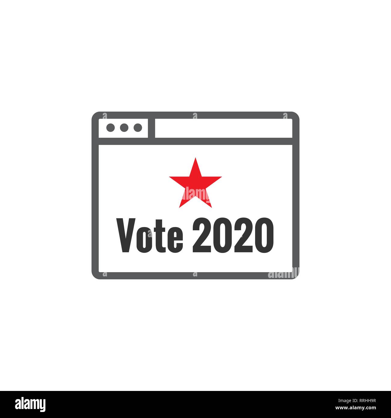 Voting 2020 Icon w Vote, Government, and Patriotic Symbolism and Colors ...