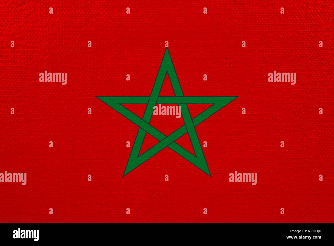 Morocco flag on canvas. Patriotic background. National flag of Morocco ...