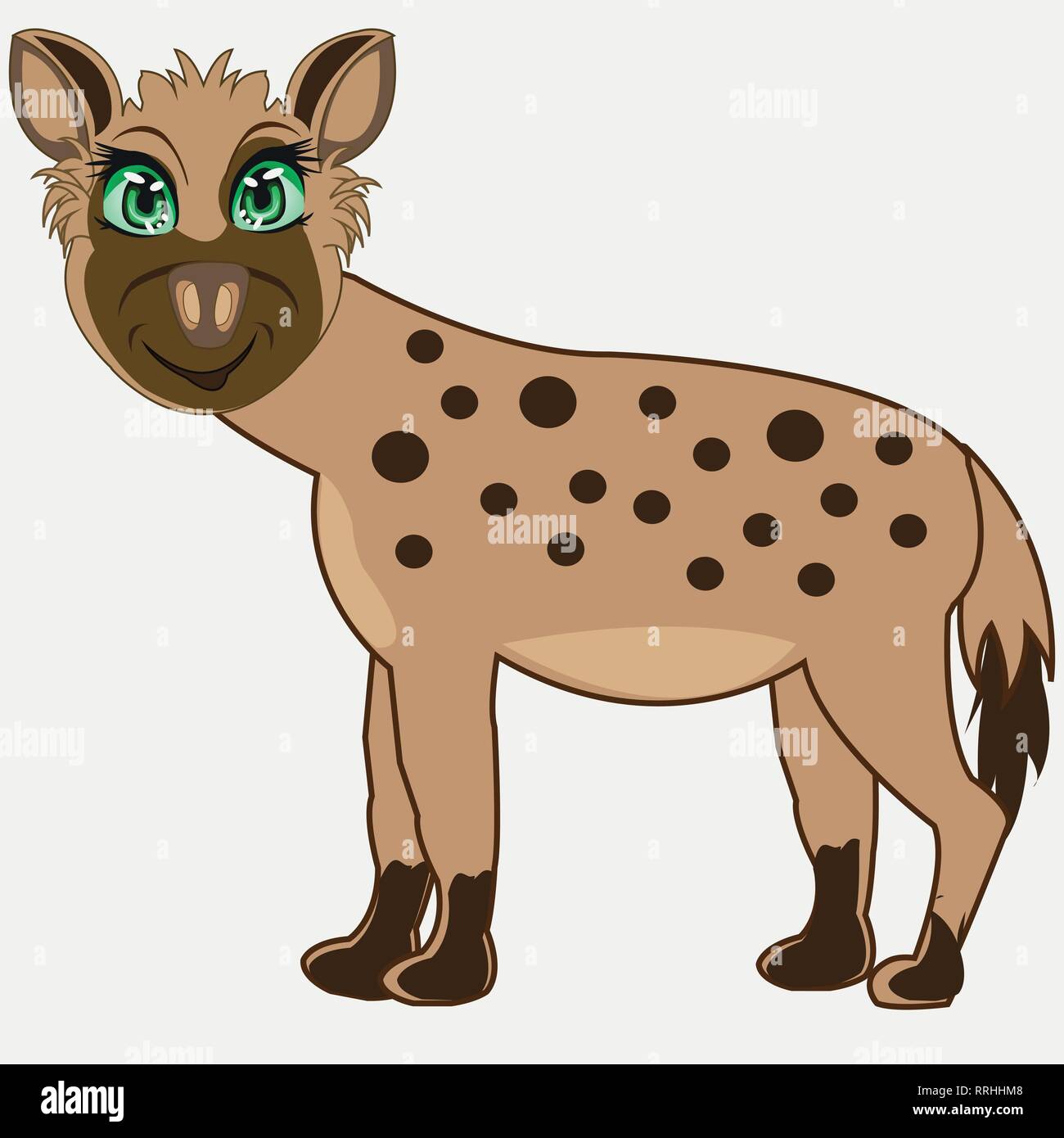 Vector illustration of the cartoon ravenous animal hyena Stock Vector ...