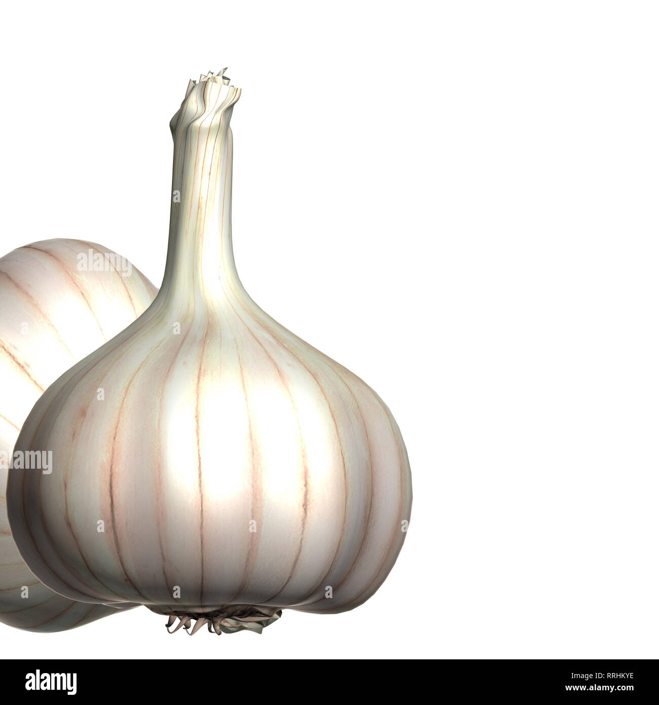 3d render garlic Stock Photo - Alamy