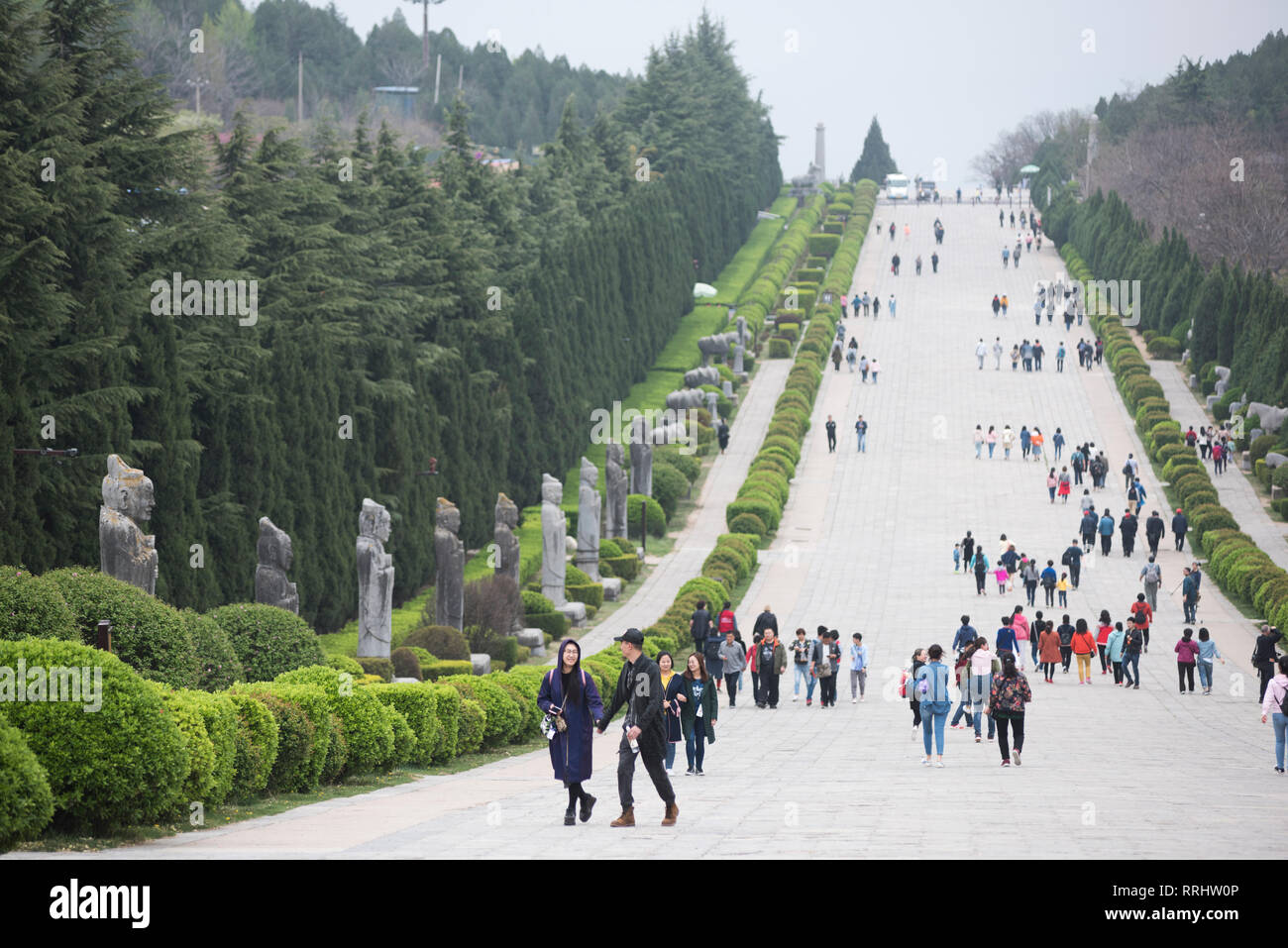 Qianling Mausoleum, Qin Emperor's tomb at Mount Li near Xian, Shaanxi ...