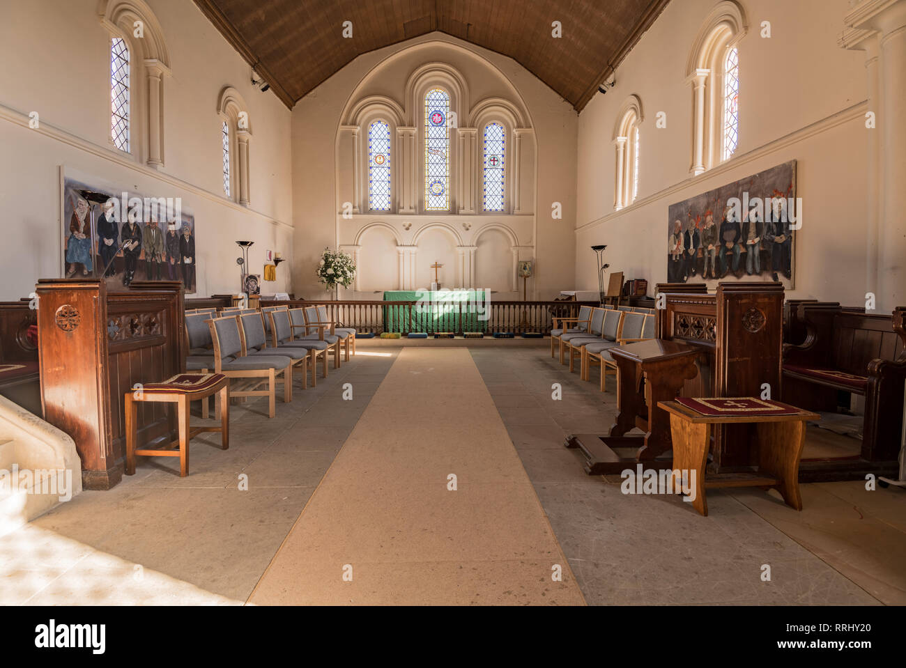 Village Church Chancel Stock Photo - Alamy