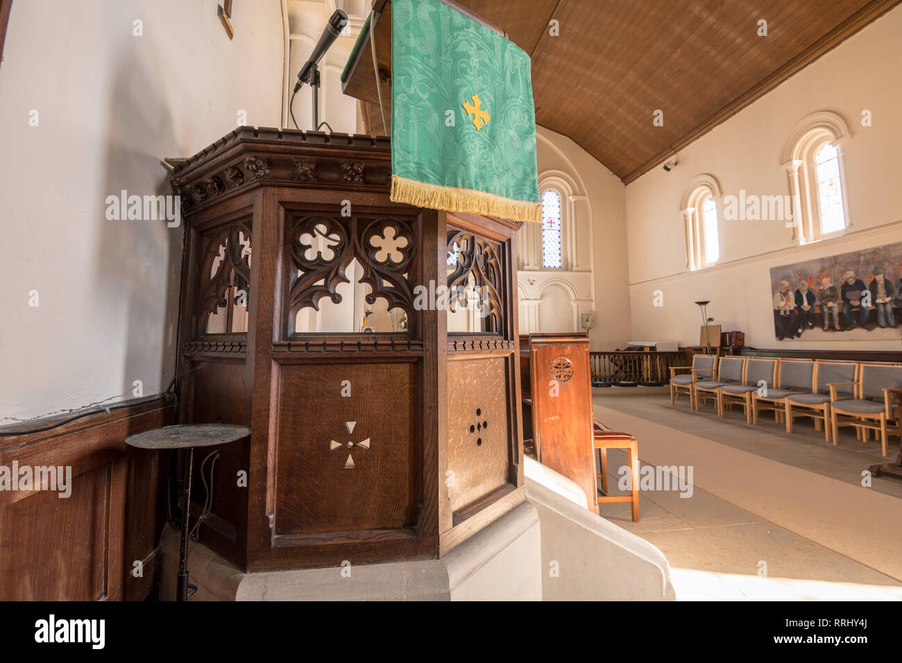 Village Church Chancel Stock Photo - Alamy
