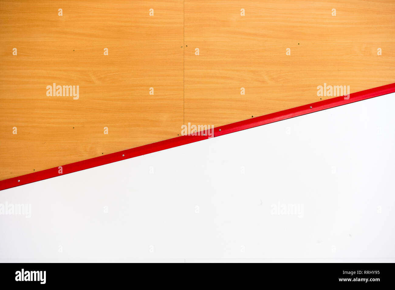 International squash court. Detail on squash wall Stock Photo - Alamy