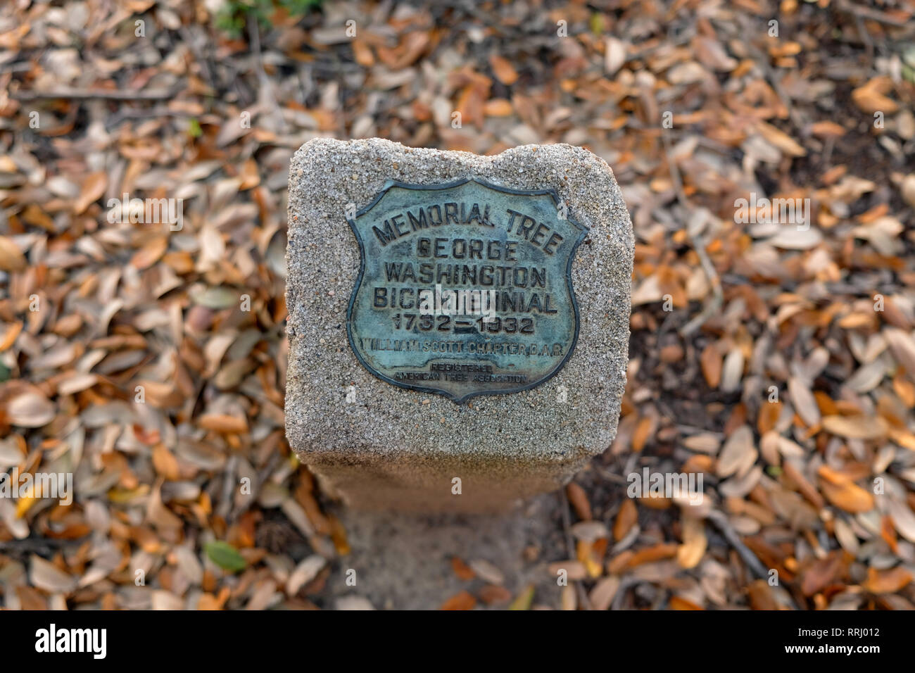George washington bicentennial tree marker hi-res stock photography and ...
