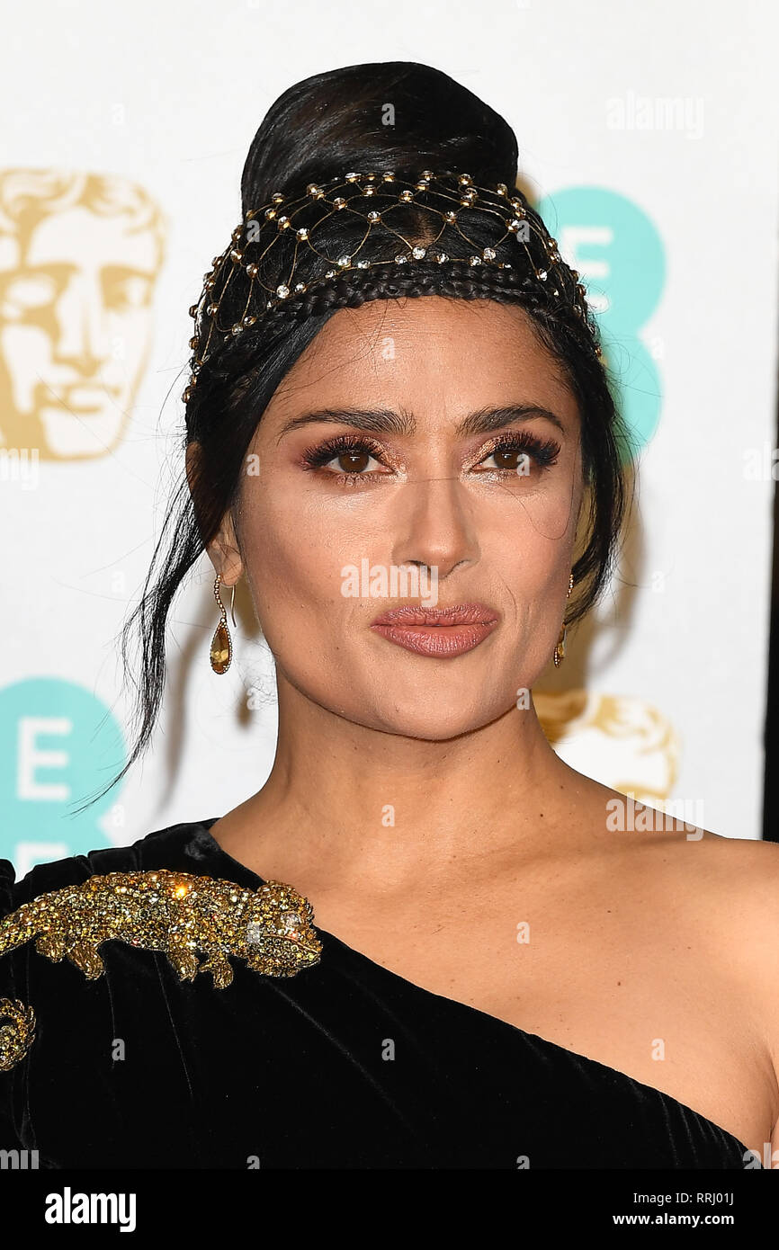Mexican actress Salma Hayek attends the EE British Academy Film Awards ...