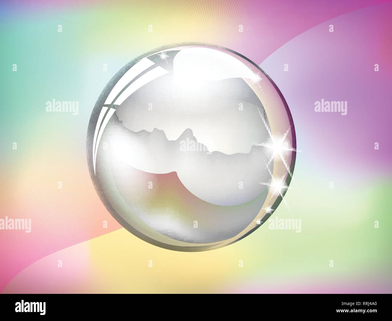 Digital crystal ball Stock Vector Images - Alamy