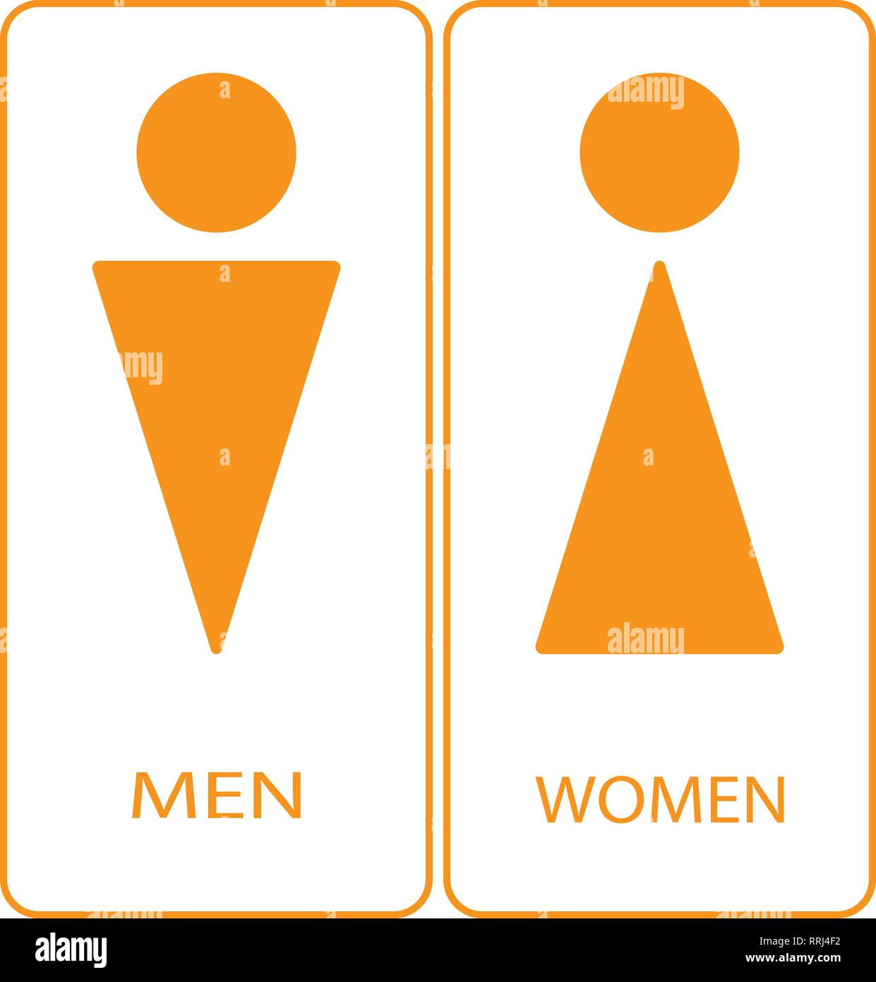Gender bathroom sign on door Stock Vector Images - Alamy