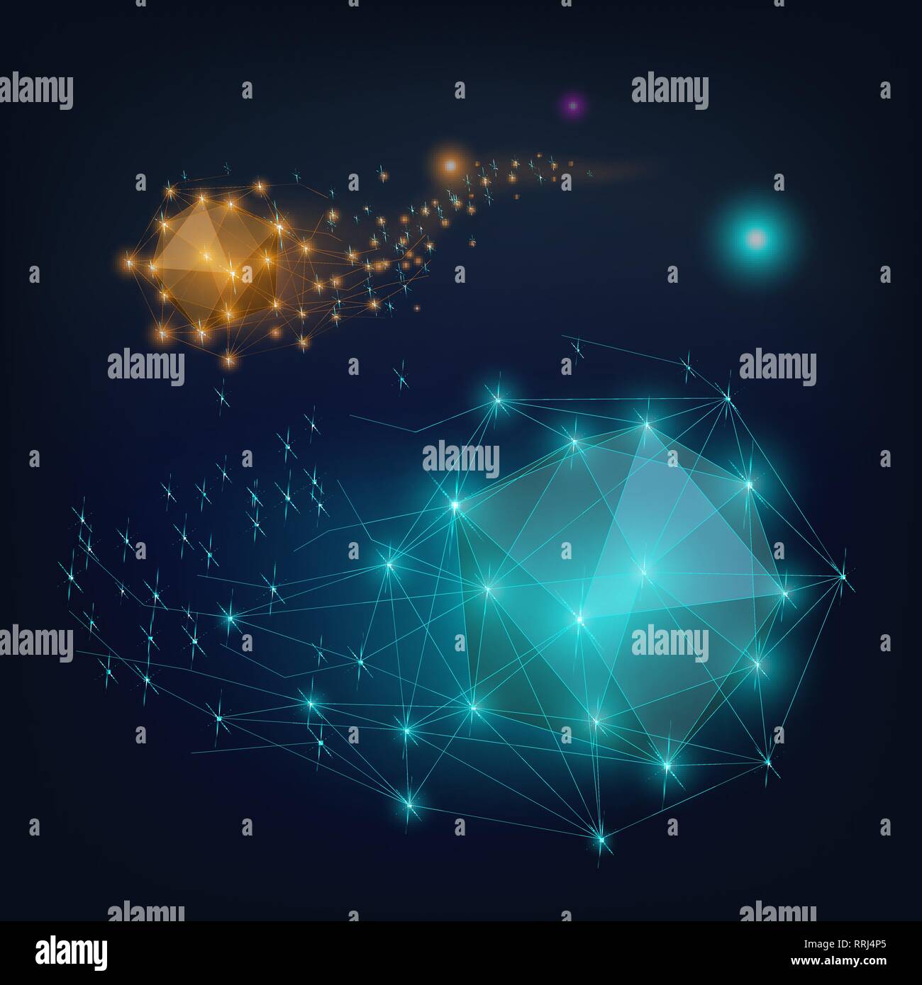 Red nebula stars in space Stock Vector Images - Alamy
