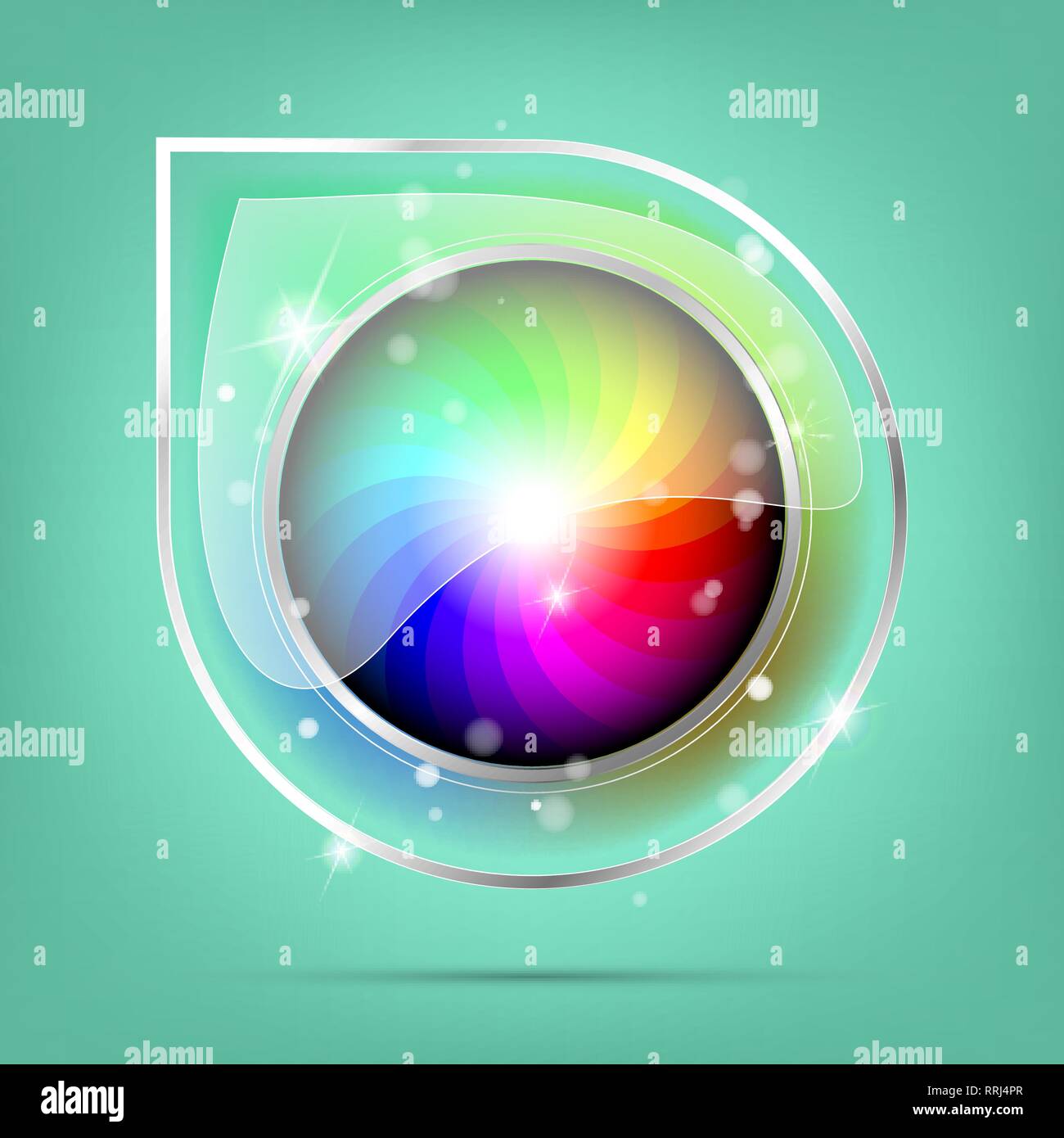 Color palette icon round Stock Vector Images - Alamy
