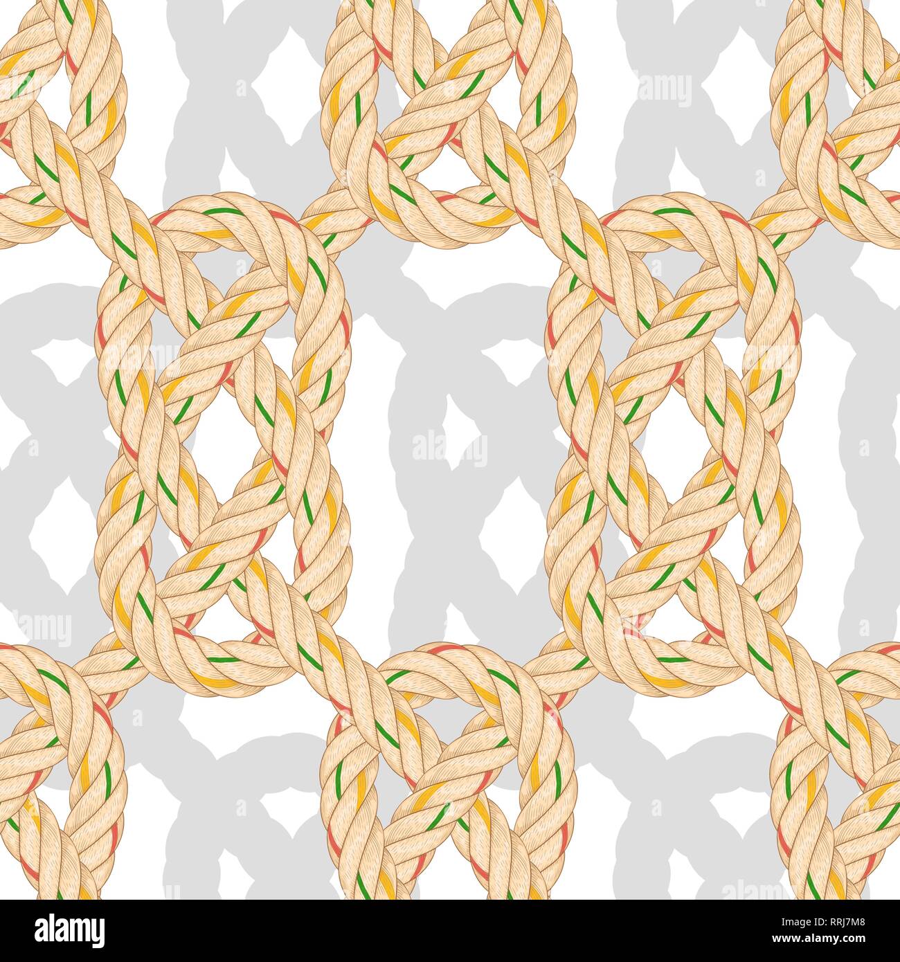 Seamless pattern with rope bending Stock Vector Image & Art - Alamy