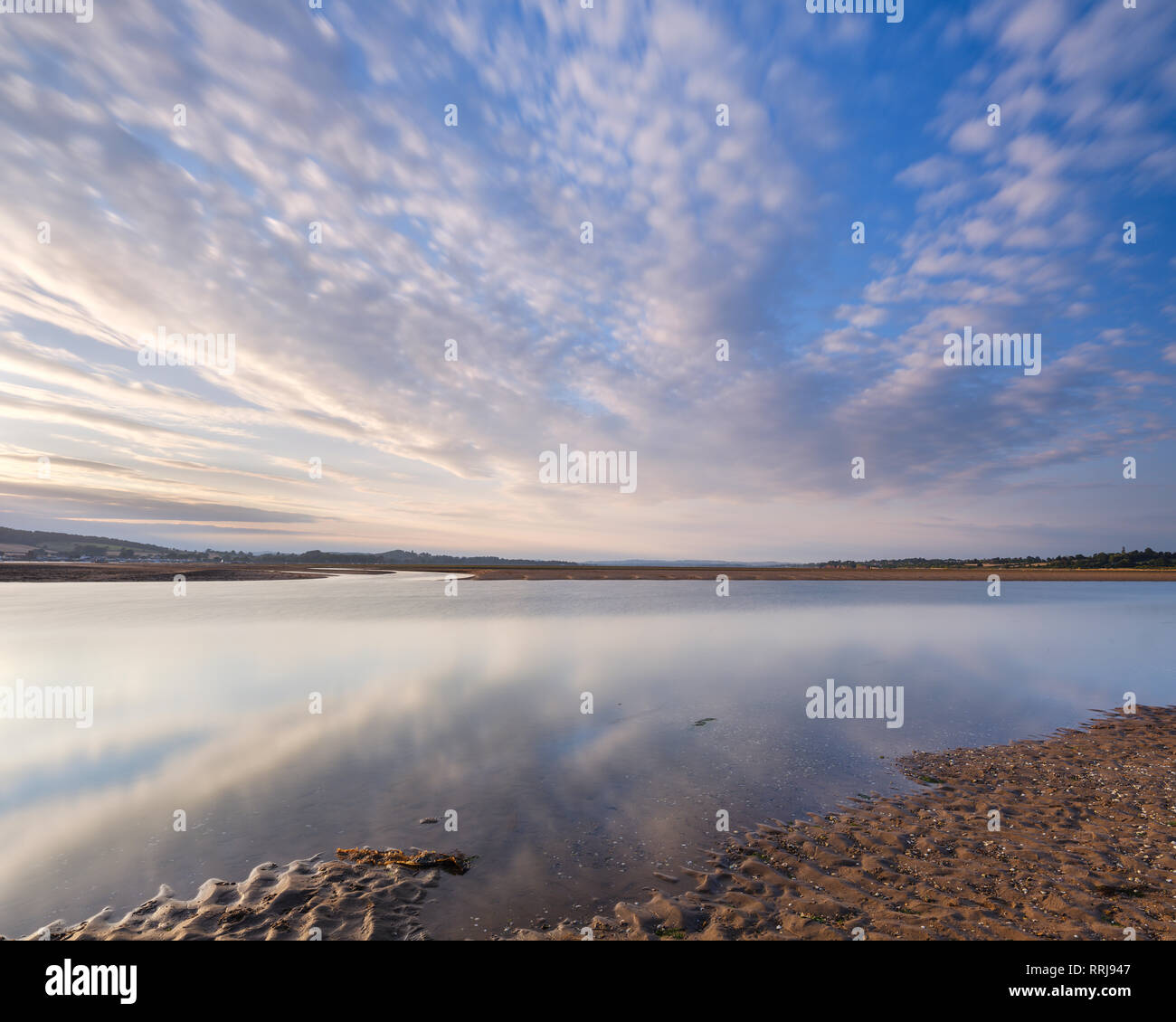 Looking North up the Exe estuary with interesting clouds and ...