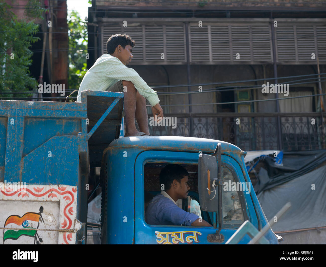 Indian truck side view hi-res stock photography and images - Alamy