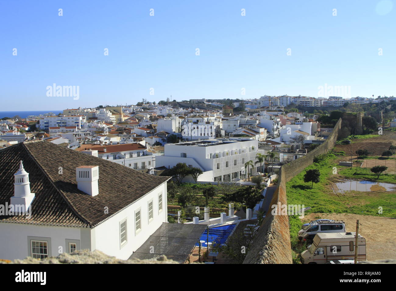 The ancient city wall of Lagos, Algarve, Southern Portugal, Europe ...