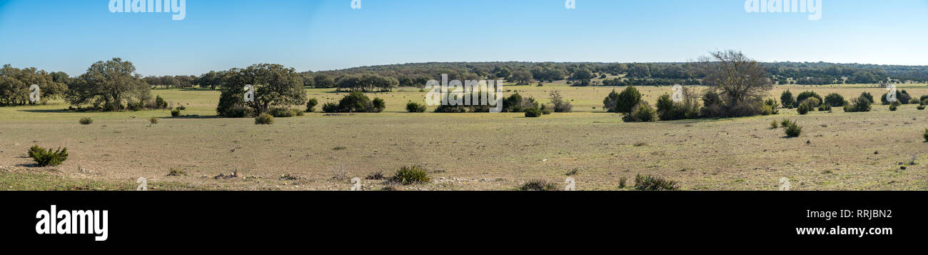 High Resolution Panorama of Open Field Lands in Texas Stock Photo - Alamy