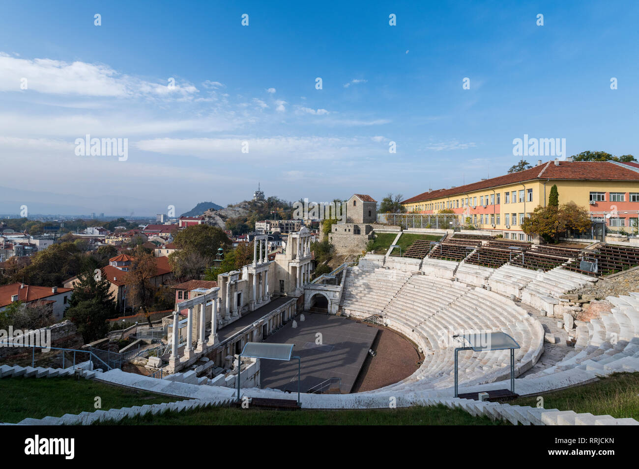Roman theatre of ancient Philippopolis, Plovdiv, Bulgaria, Europe Stock ...