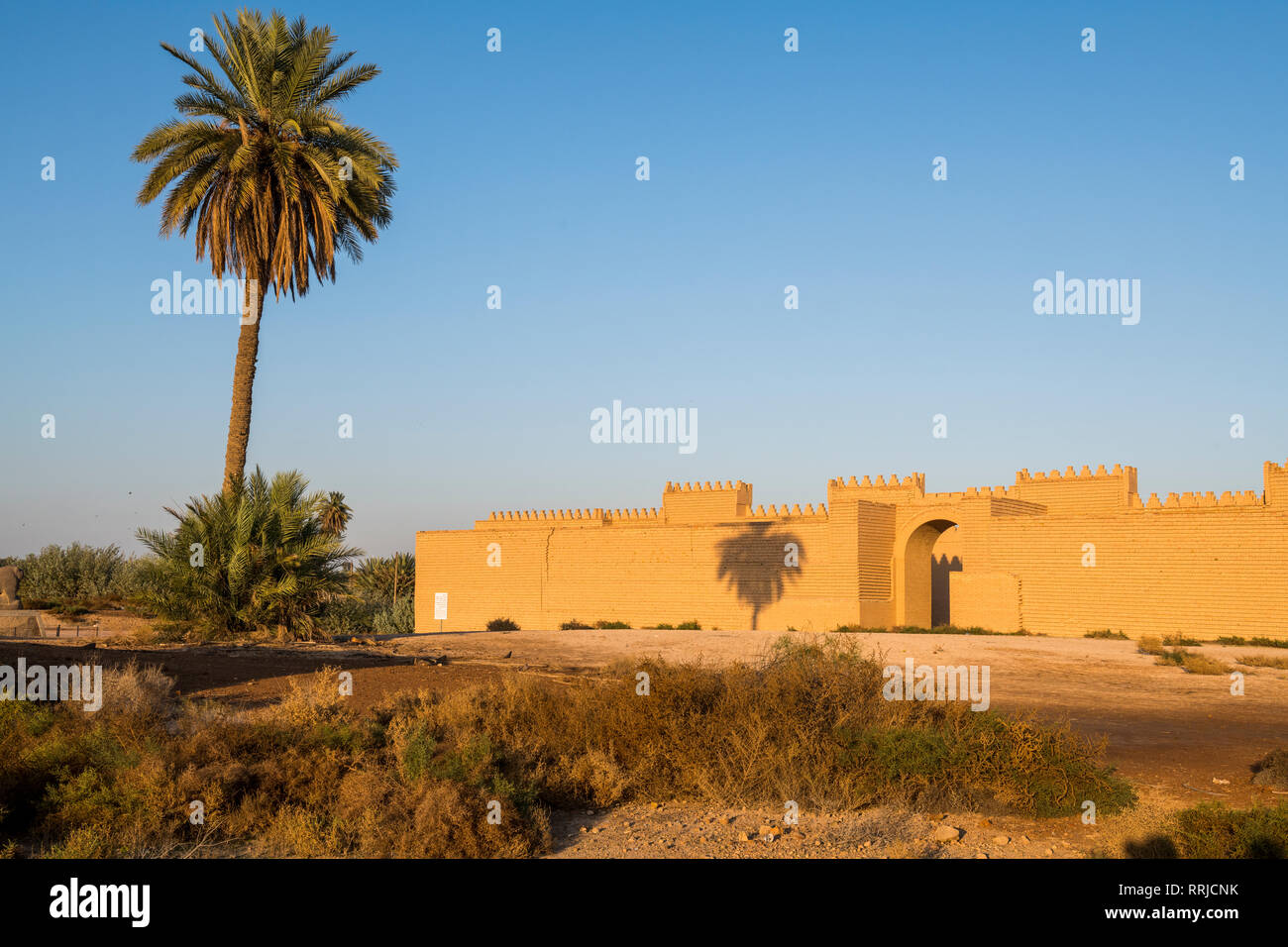 Reconstructed ruins of Babylon, Iraq, Middle East Stock Photo - Alamy