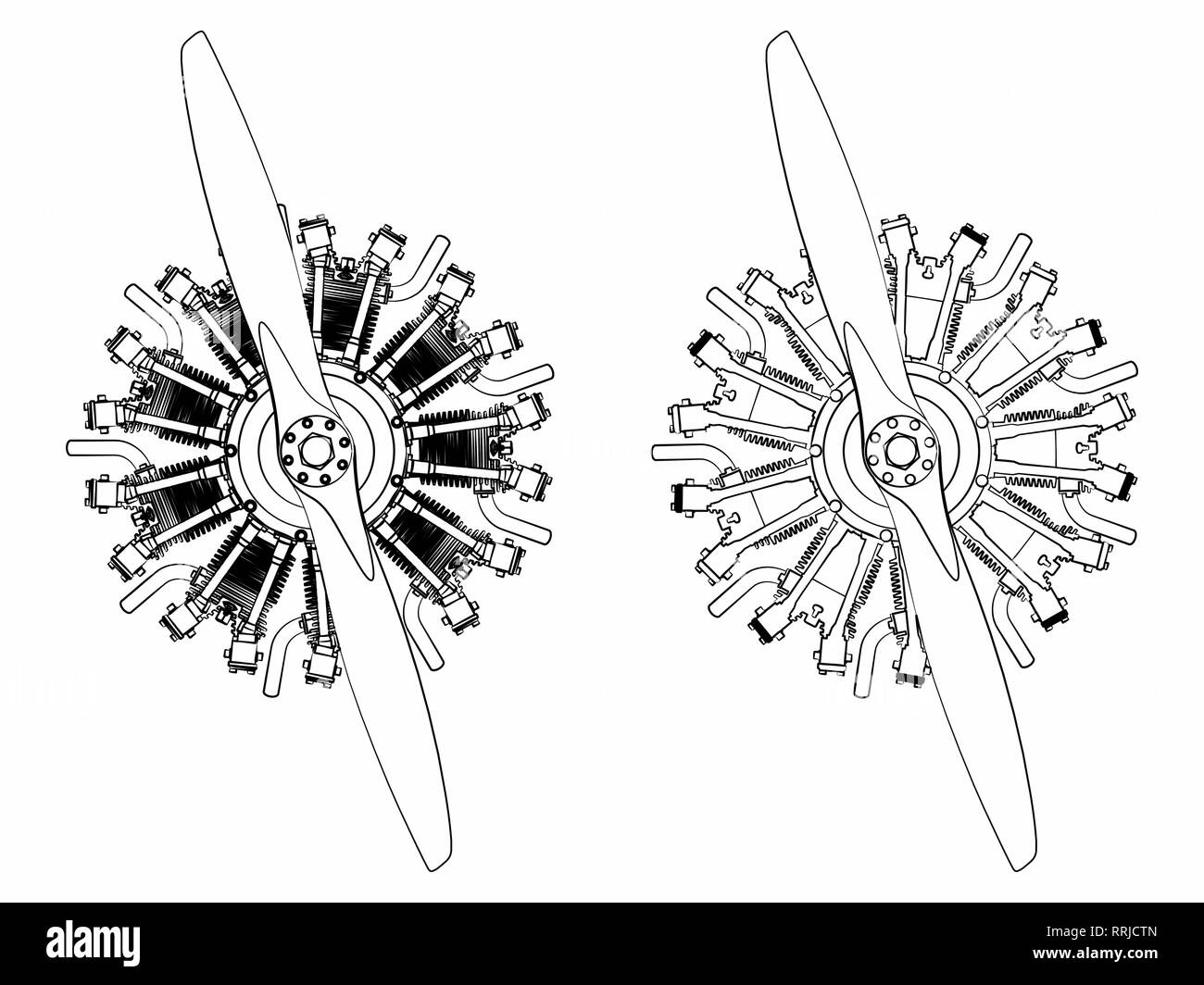 Technical drawing aircraft hi-res stock photography and images - Alamy