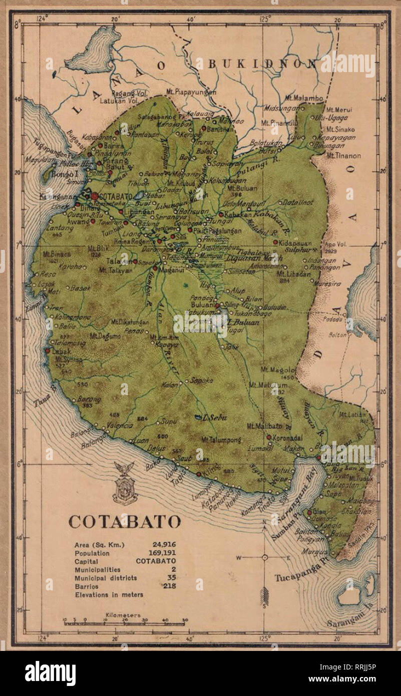 Cotabato Empire Map Stock Photo - Alamy