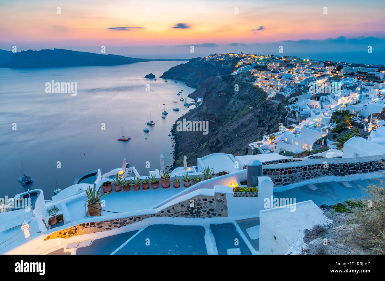 Santorini sunset view hi-res stock photography and images - Alamy