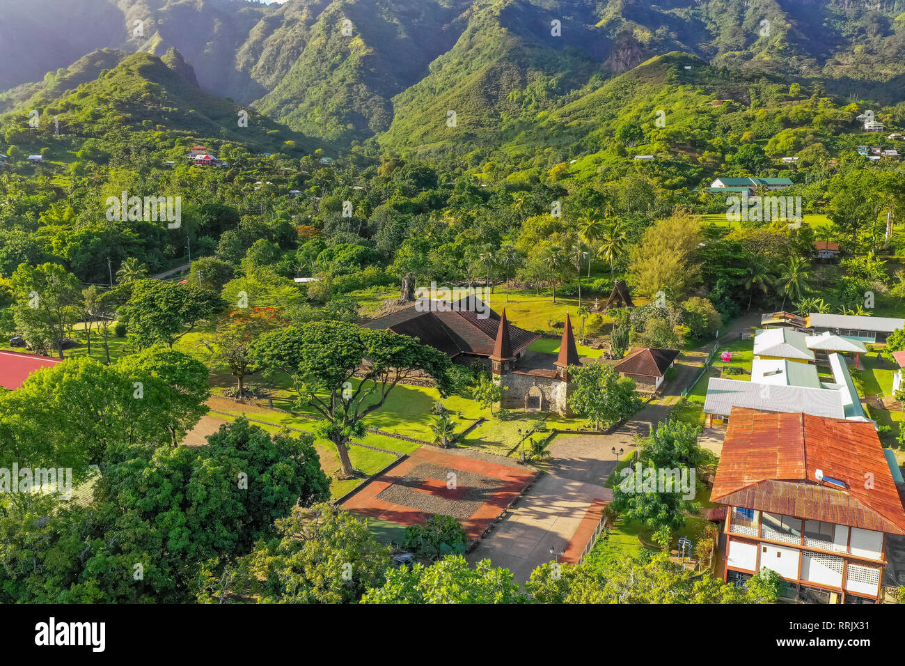 Notre Dame Cathedral,Taiohae, Nuku Hiva, Marquesas; French Polynesia ...