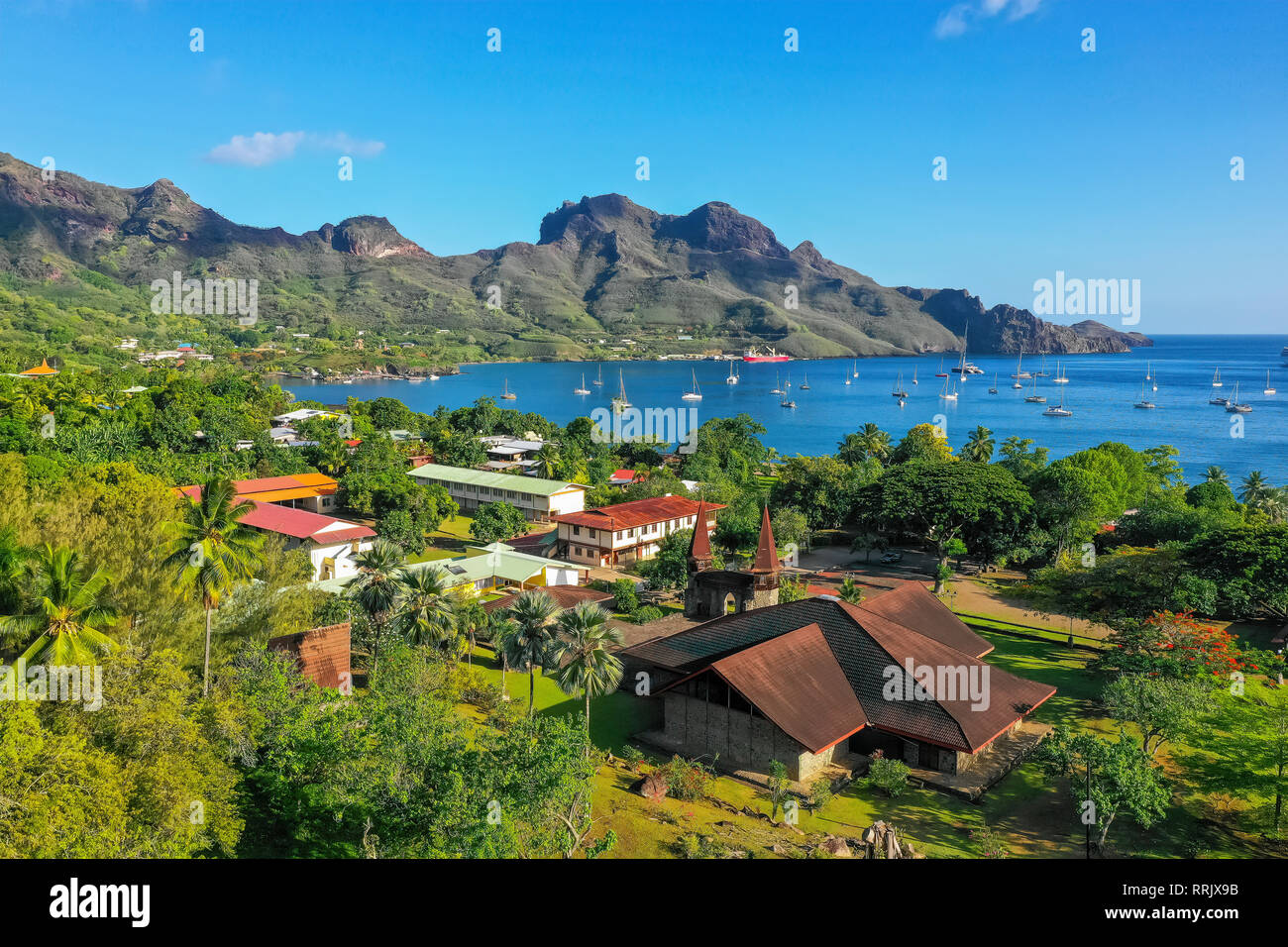 Notre Dame Cathedral,Taiohae, Nuku Hiva, Marquesas; French Polynesia ...