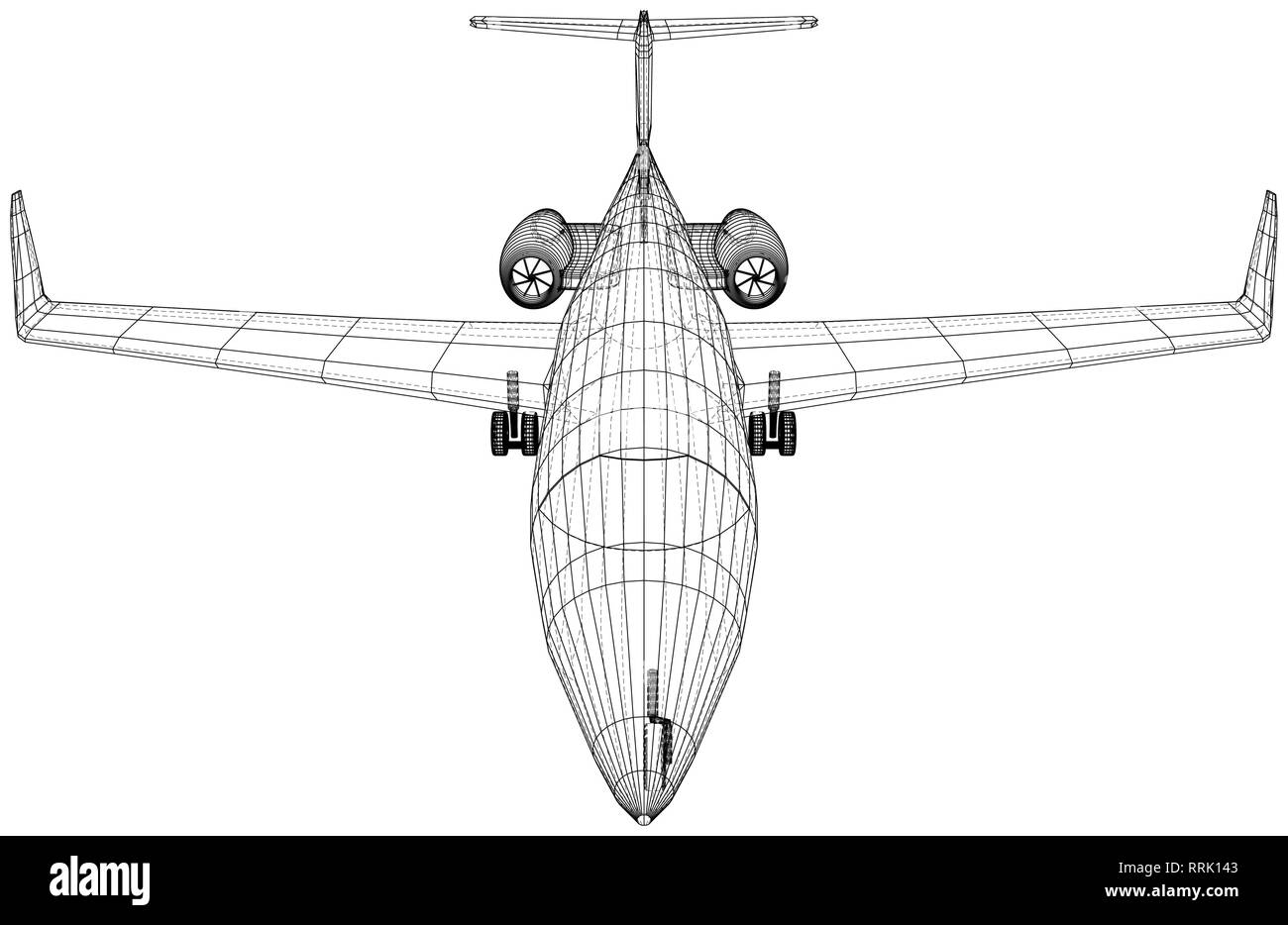 Aircraft engine wireframe vector hi-res stock photography and images ...
