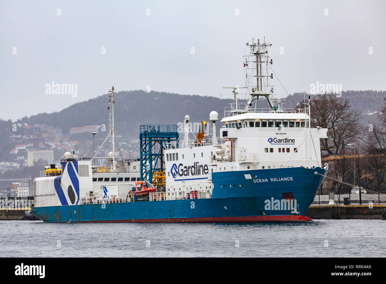 Ocean research / survey vessel Ocean Reliance in the port of Bergen ...
