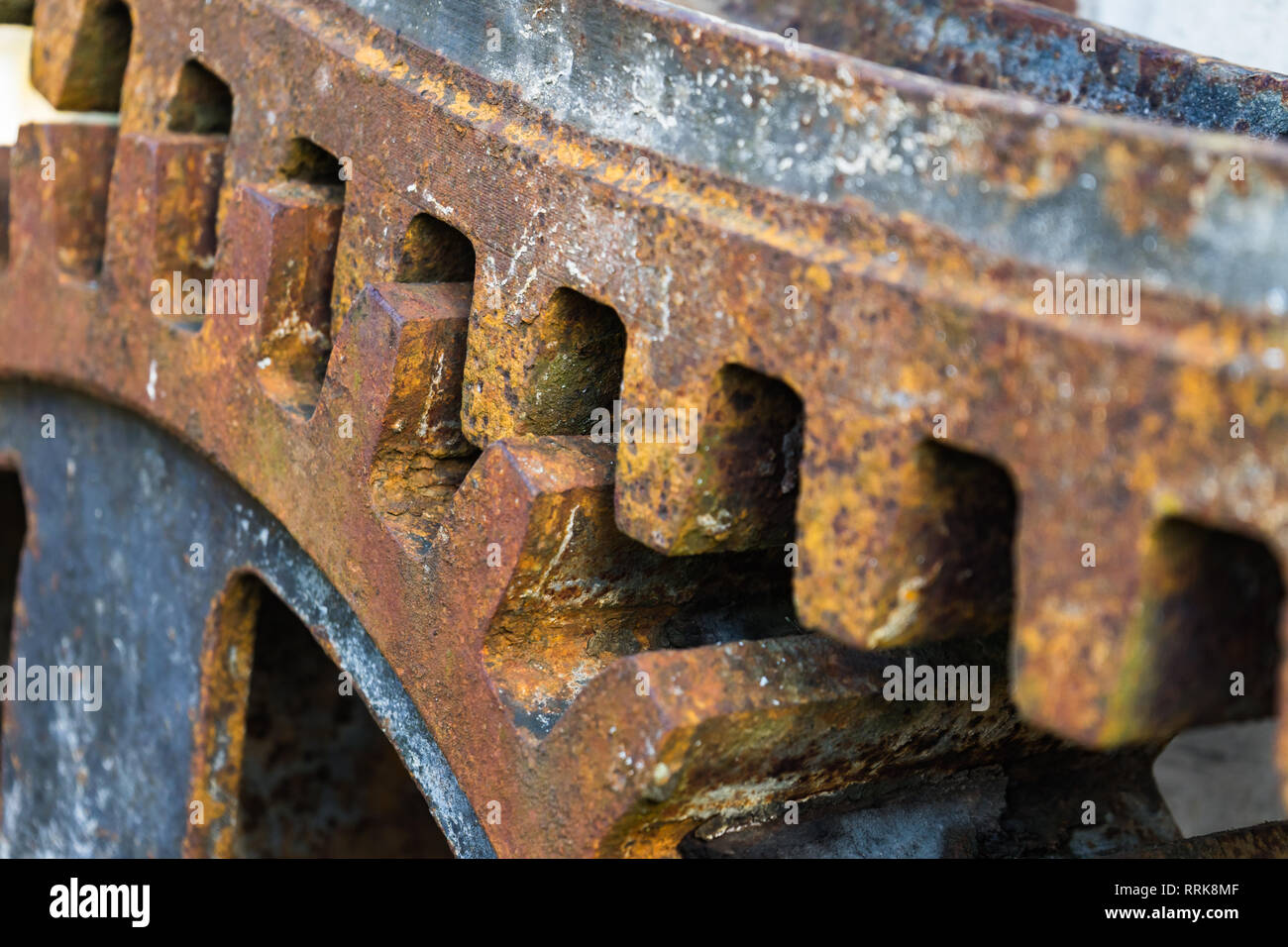Water wheel made of metal and wood in use, carries water Stock Photo ...
